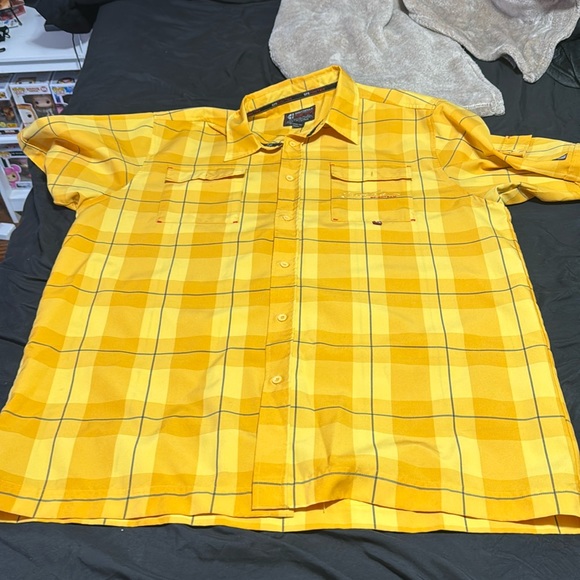 Shirts | Yellow Checkered Collar Shirt | Poshmark